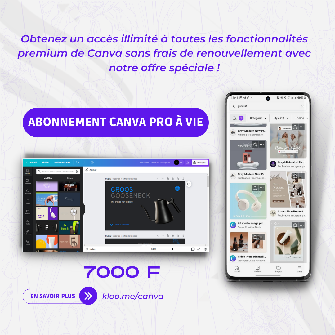 FedaPay - Canva Pro à vie - Abonnement premium
