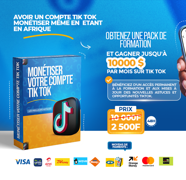 FedaPay - Monétiser votre compte Tik Tok sans se dévoiler